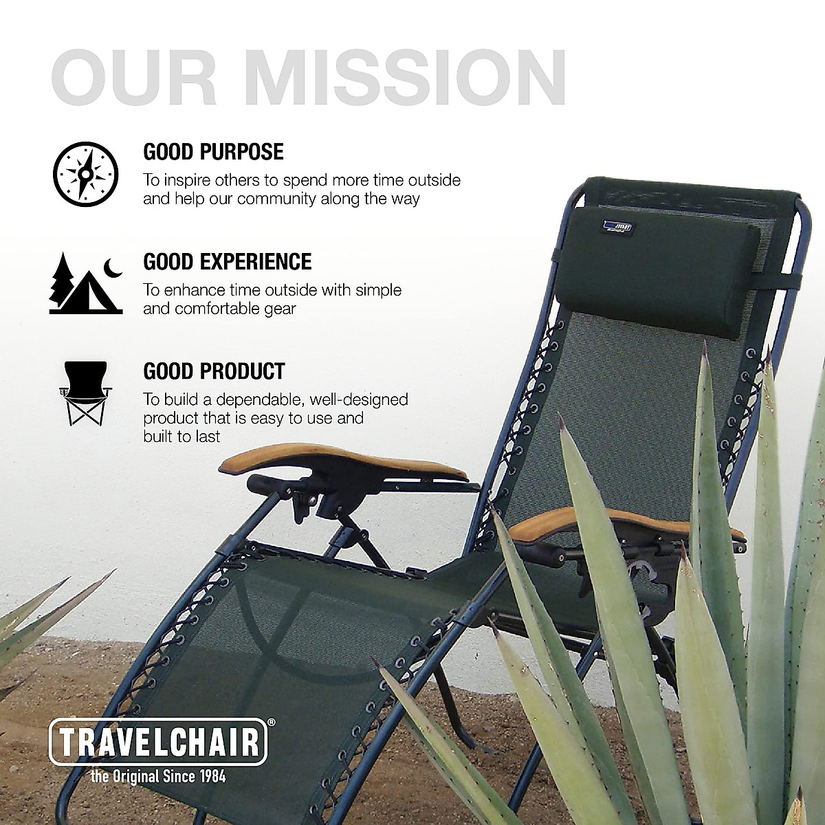 Travel Chair 218922 Chair, Lounge Lizard Black