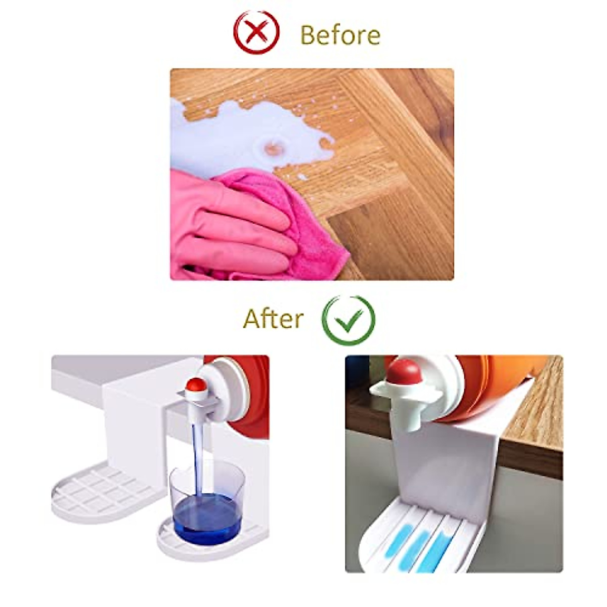 [2 Pack] Laundry Detergent Cup Holder, Laundry Detergent Drip Catcher to Keeps Room Tidy, No More Leaks or Mess, Laundry Soap Station Organizer Tray Catcher, Sturdy Laundry Room Dispenser Tool