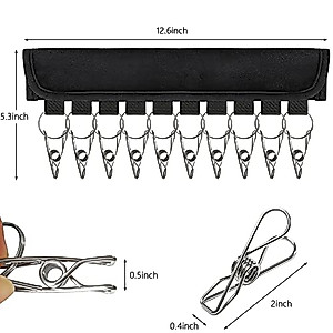 TOPMEET Hat Organizer for Baseball Caps Storage,10 Stainless Steel Clips Holder for Hanger, Cap Rack/Hat Shelf Fit Room Closet,Door,Wall - 1 Pack