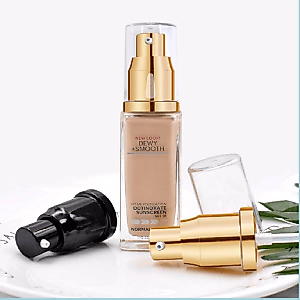 LUFOX 2Pcs Foundation Pump for Maybelline Fit Me Liquid Foundation (Gold+Black)