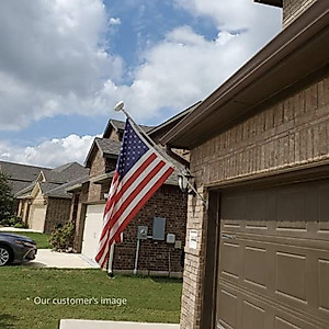 Deneve - Dot Solar Flag Pole Light - for 6ft Wall Mounted Spinning Pole - Flag Pole Light Solar Powered to Show Respect & Patriotism - RV Flag Pole LED Light…