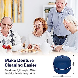 Voraiya® Dental Ultrasonic Denture Cleaner with Heating,42kHz Ultrasonic Cleaner Machine,for Dentures Jewelry Retainer Aligner Mouth Guard Toothbrush Head,Dental Pod,5/10 Min Two Heat Cleaning Modes