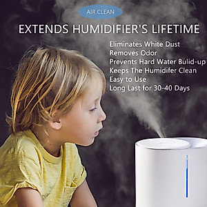 Humidifier Water Cleaning Demineralization Cartridge Filter Compatible with LEVOIT, GENIANI, EVERLASTING, Also Works with All Humidifiers Caliber Larger Than at Least 1.3 in Diameter (20 Pack)