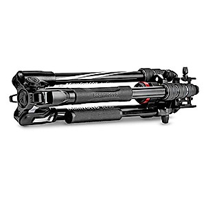 Manfrotto Travel Befree Live Aluminium Tripod Twist, Video Head, Black, Compact (MVKBFRT-LIVEUS)