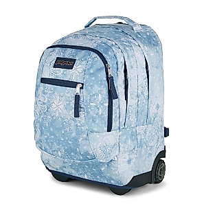 JanSport Driver 8 Rolling Backpack and Computer Bag, Lucky Bandana - Durable Laptop Backpack with Wheels, Tuckaway Straps, 15-inch Laptop Sleeve - Premium Bag Rucksack