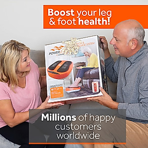 Power Legs Electric Foot Massager Machine with Remote Control, Adjustable Speed, Vibration - Calf Massager - Feet Massager for Neuropathy Pain Relief, Plantar Fasciitis, Leg Blood Circulation