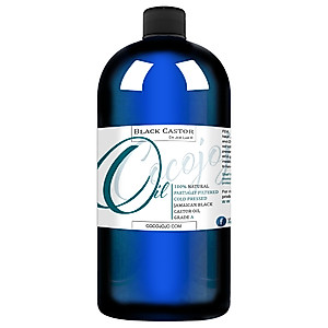 Dr Joe Lab Jamaican Black Castor Seed Oil Bulk 32 oz 100% Pure Natural Partially Filtered Cold Pressed Refined Non GMO Vegan JBCO - Premium Grade A for Hair Skin Body Eyebrows Eyelash