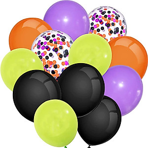 Halloween Balloons Halloween Decorations latex Balloons Inflatable Toys Globos Halloween Party Supplies (black orange green)