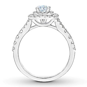 Molioaki 1-1/5 Carat (ctw) Bridal Set moissanite engagement rings for women Platinum Plated Silver ring moissanite rings- 10