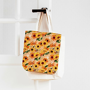 Whaline 12Pcs Fall Cotton Fabric Bundles 18 x 22 Inch Watercolor Pumpkin Maple Sunflower Fat Quarters Autumn Quilting Patchwork Squares Sewing Fabrics for Fall Thanksgiving DIY Craft Party Decor