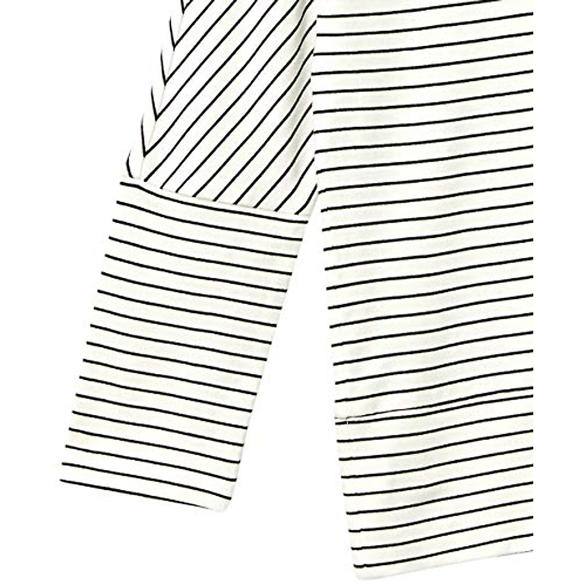 Daily Ritual Women's Supersoft Terry Dolman Cuff Sweatshirt, White/Black, Stripe, Small