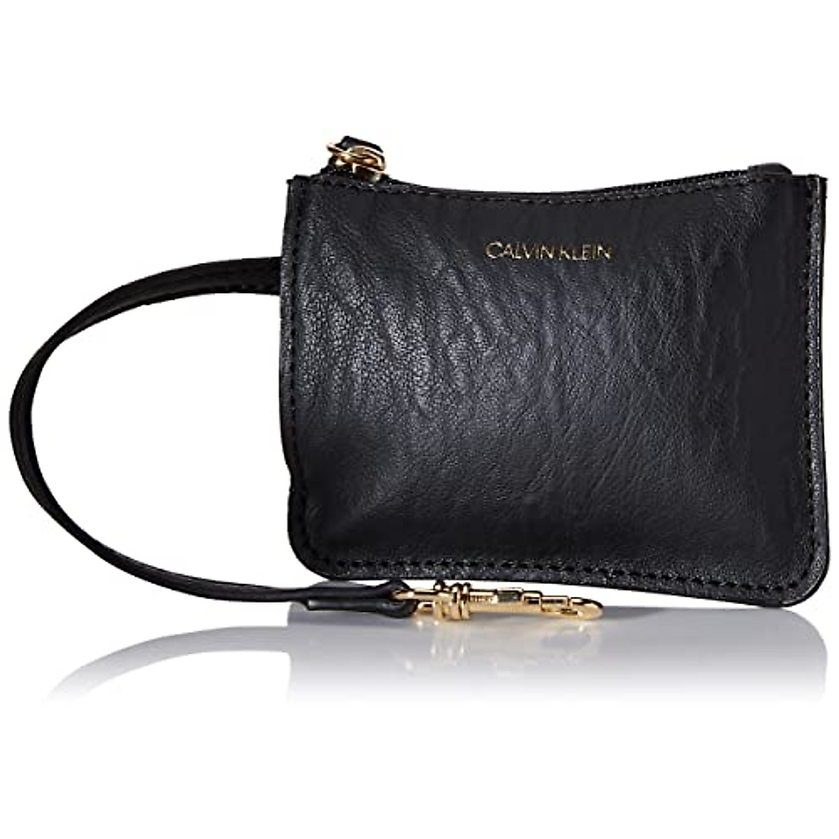 Calvin Klein Gabrianna Bubble Lamb Mini Tote Crossbody, Black/Gold