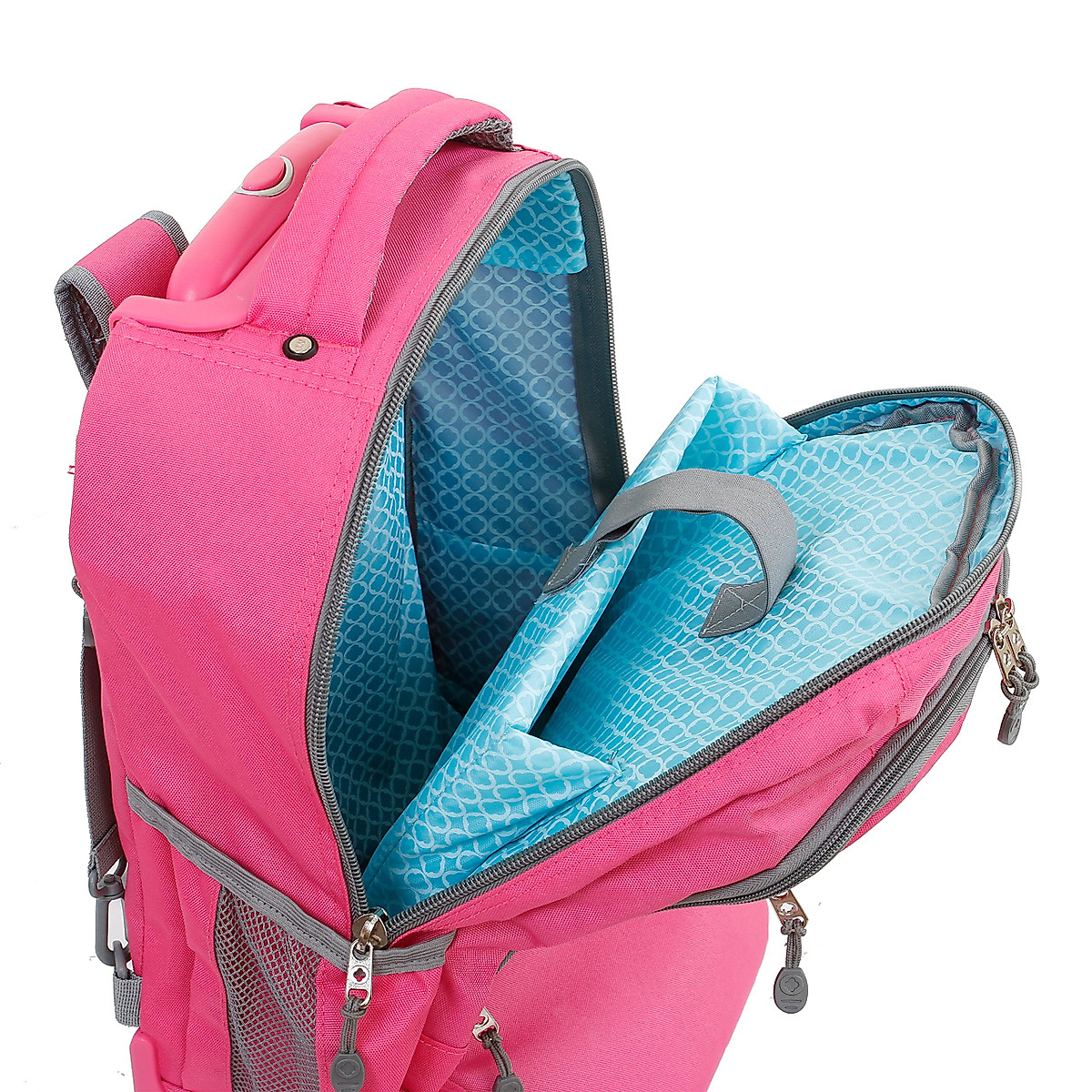 J World New York Walkway Rolling Backpack, Pink, One Size