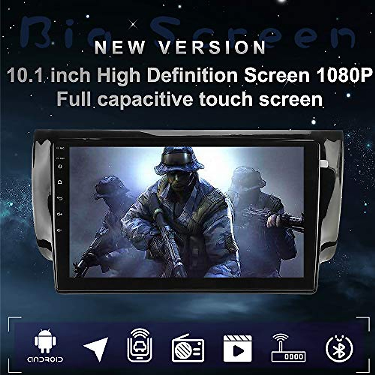 LEXXSON Android 8.1 Car Radio Stereo 10.1 inch Capacitive Touch Screen High Definition GPS Navigation Bluetooth USB Player 1G DDR3 + 16G NAND Memory Flash for Nissan Sentra 2013 2014 2015 2016 2017