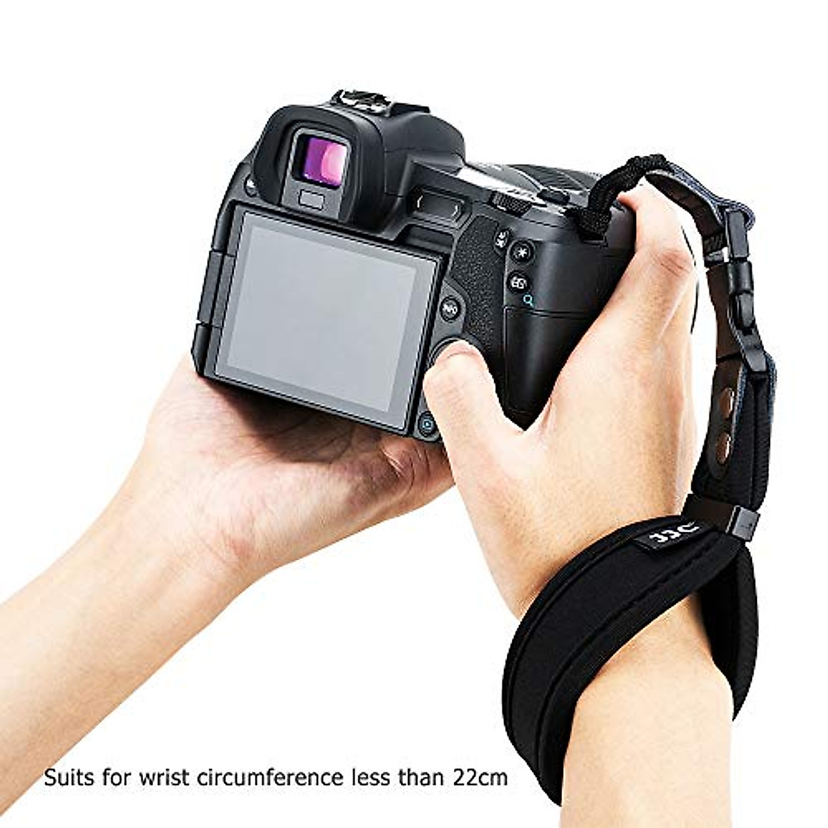 Soft Neoprene Camera Hand Wrist Grip Strap with Quick-Release for Canon EOS R10 R7 R5 R6 R RP Rebel T8i T7 T7i SL3 90D Sony A7 IV III Nikon Z 30 Z fc Z50 Z5 Z6 Z7 II Fuji X-T4 X-S10 X-T30 II X-Pro3