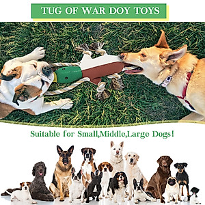 Lesmeet Upgraded Duck Dog Toys for Aggressive Chewers Puppy Toys with Crinkle Paper and Squeaker, Interactive Tug of War Dog Toy for Small, Medium, and Large Breeds