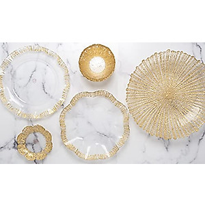 Vietri Rufolo Gold Collection Italian Dinnerware and Serveware Sets (Platter)