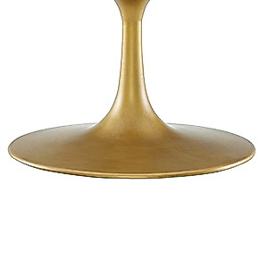 Modway Drive Round Pedestal Wood and Iron Coffee Table