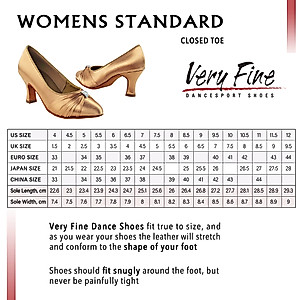 Very Fine Vienna Womens Flesh Satin Ballroom Smooth Tango Waltz Dance Shoes 2.5" Cuban Heel Size 9 M