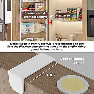 COVAODQ 6-Tier Pantry Door Organization and Storage Over the Door Pantry Organizer Metal Hanging Kitchen Spice Rack Can Organizer