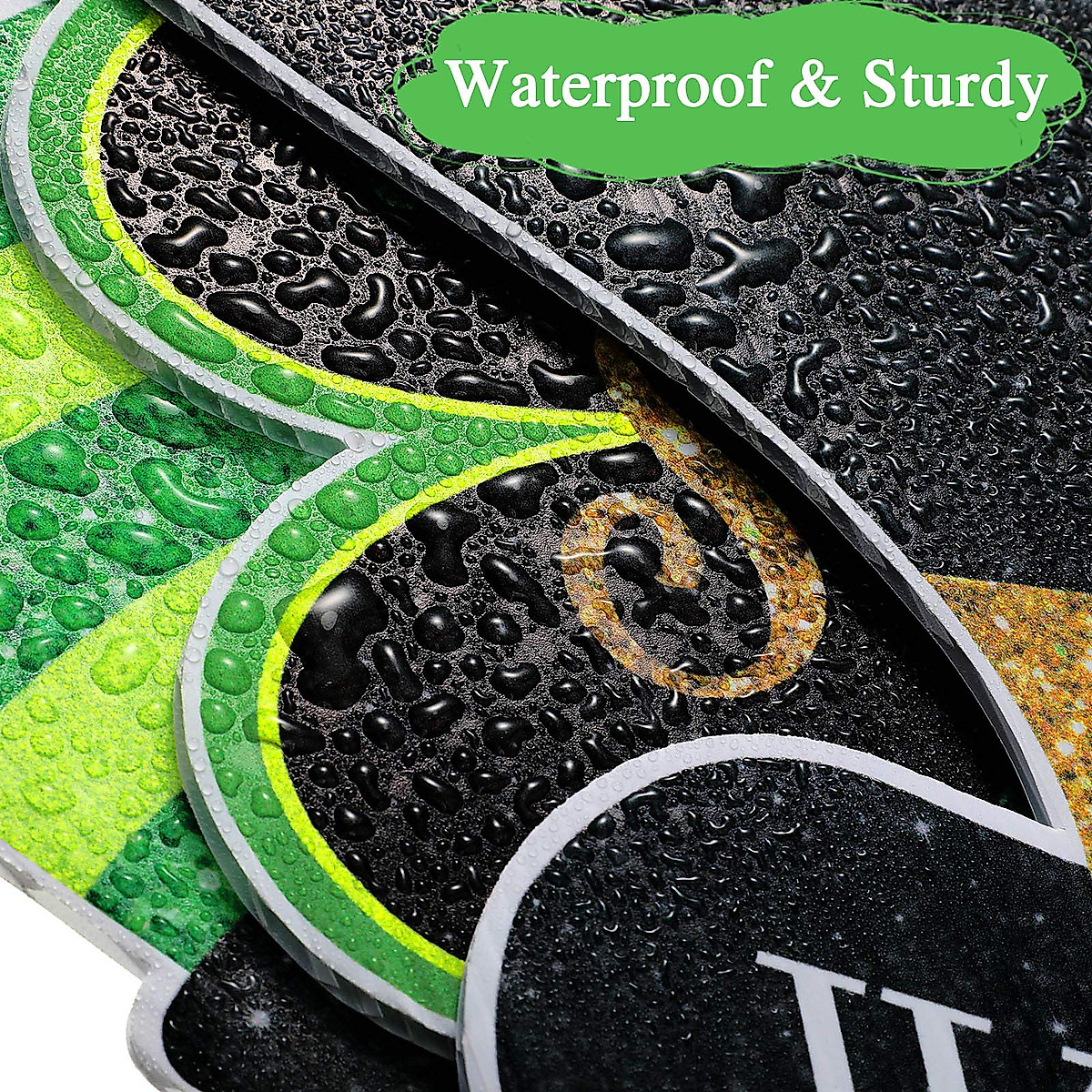 3 Pieces St. Patrick's Day Yard Signs with Stakes, St. Patrick's Day Clover Signs Outdoor Lawn Decorations Irish Leprechaun Horseshoe Shamrock with Happy St Patrick's Day Sign with Stakes