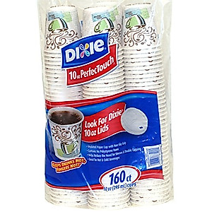 Dixie Paper Perfectouch Hot Cups, 160 Count, 10 Ounce
