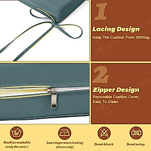 Bench Cushions.36x14 Inches Spill-Resistant Bench Cushion Is Suitable for Patio Benches, Patio Sofas, Garden Benches. Comes with 2 Tie Straps for Easy Removal for Cleaning. (36x14x2.5, Anthracite)