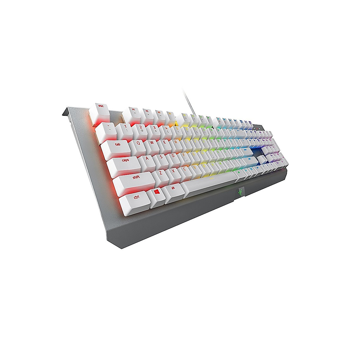 Razer BlackWidow X Chroma Mechanical Gaming Keyboard: Green Key Switches - Tactile & Clicky - Chroma RGB Lighting - Military-Grade Metal Construction - Mercury White