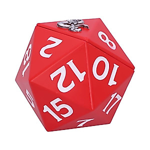 Nemesis Now Dungeons & Dragons D20 Dice Storage Box, 13.5cm, Resin, Red, Officially Licensed D&D Merchandise, D20 20 Sided Dice Box, Cast in The Finest Resin, Expertly Hand-Painted