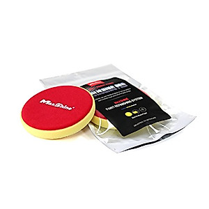 Maxshine 5” Hook & Loop Flat Polishing Foam Pad - DA and Rotary Polisher Compatible, Scientifically Designed Polishing Pad for Seamless Contouring