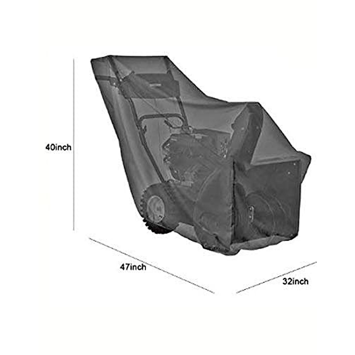 Honester Snow Thrower Cover Waterproof Universal Snow Blower Covers fit for Two Stage Snow Blowers 47" L x 32" H x 40" W (L)