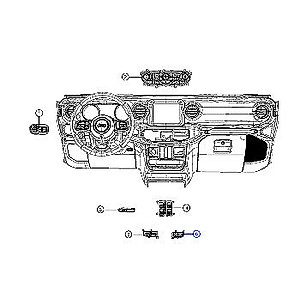 Mopar 82215190AD Auxiliary Switch Bank Kit Jeep Wrangler Black