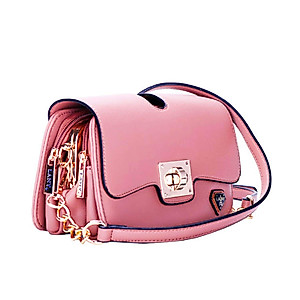 LANY "Daria Twist Lock Multi Compartment Cross Body Handbag (black)