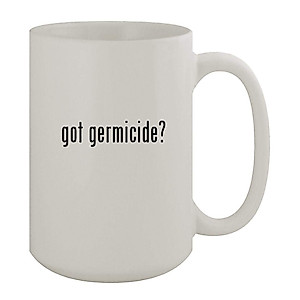 Knick Knack Gifts got germicide? - 15oz Ceramic White Coffee Mug, White