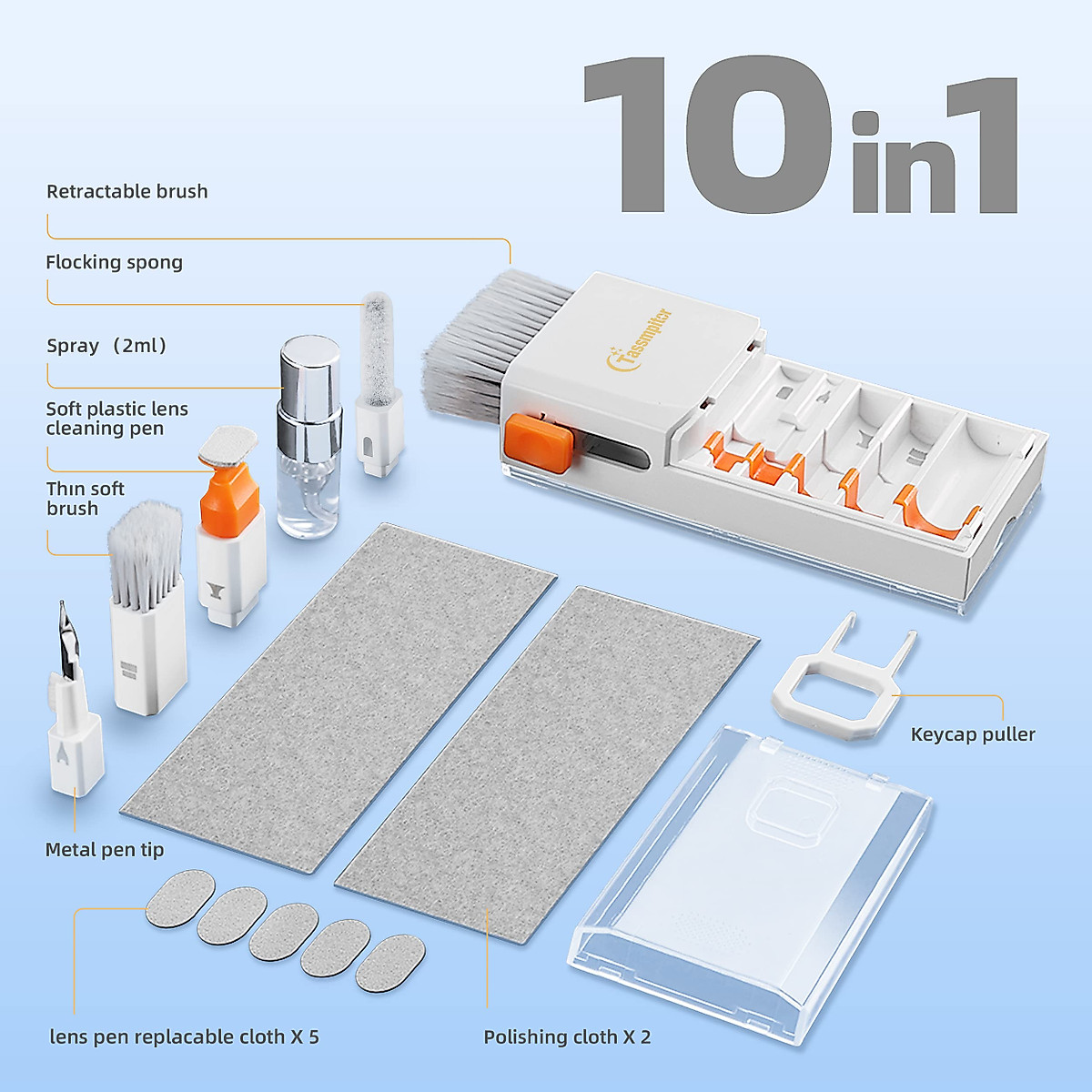 Laptop Screen Keyboard Cleaner Kit, Electronics Cleaning Tool for MacBook iPad iPhone Pro, Brush Tool for Tablet, Computer, PC Monitor,TV Camera Lens New Compact with Patent