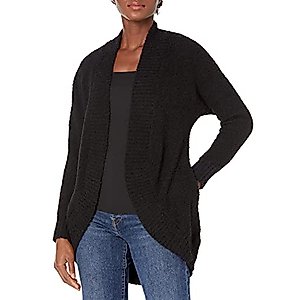 UGG womens Fremont Fluffy Knit Cardigan Sweater,Long Sleeve, Black, Small US