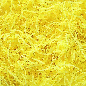8 Bags of Crinkle Cut Paper Shred Filler, 2.0 Lb, Great for Gift Wrapping, Basket Filling, and More (Yellow & Navy Blue)