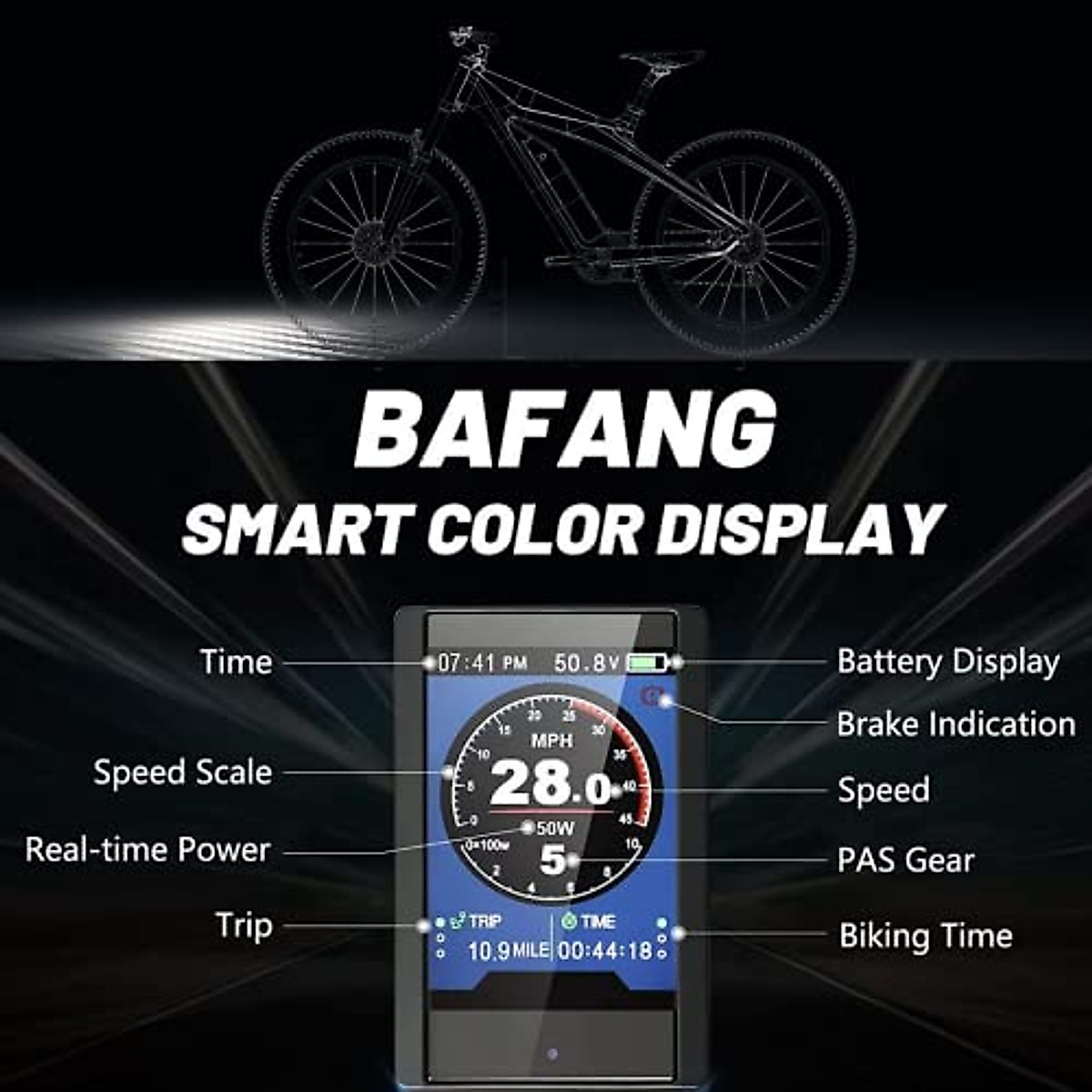 Schachtor Electric Bikes Carbon Fiber EBike for Adults 750W 25MPH, 48V/13Ah Removable Battery, 26'' Fat Tire Ebike Beach Mountain Snow E-Bike Shimano 8-Speed Color LCD Display UL Certified