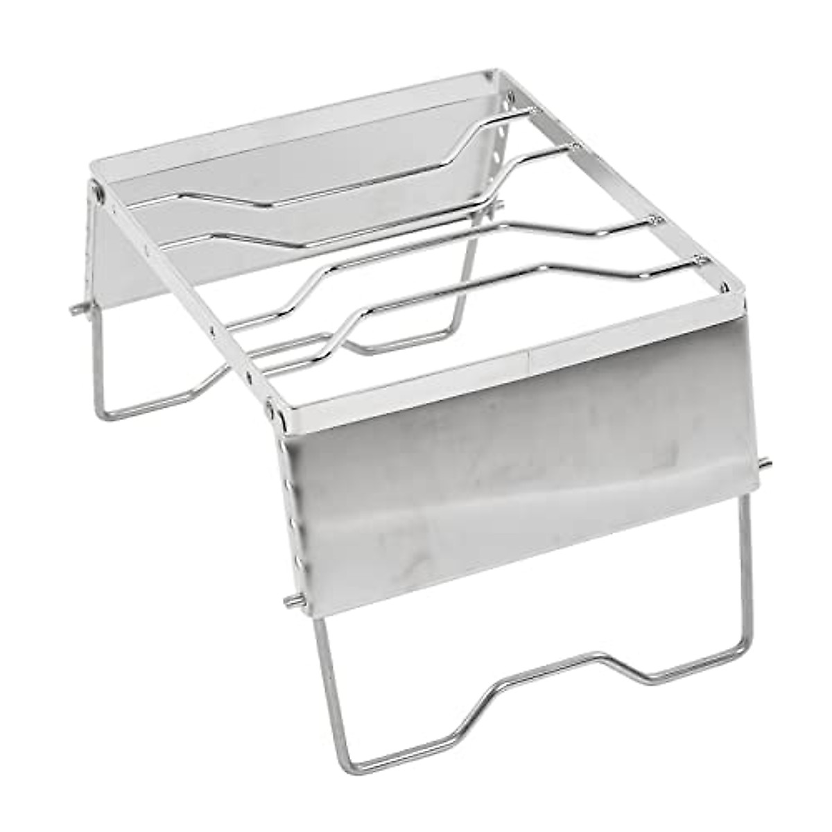 Mini Barbecue Foldable Grill with Wind Screen, Stainless Steel Foldable Camping Grill Grate for Garden with Storage Bag