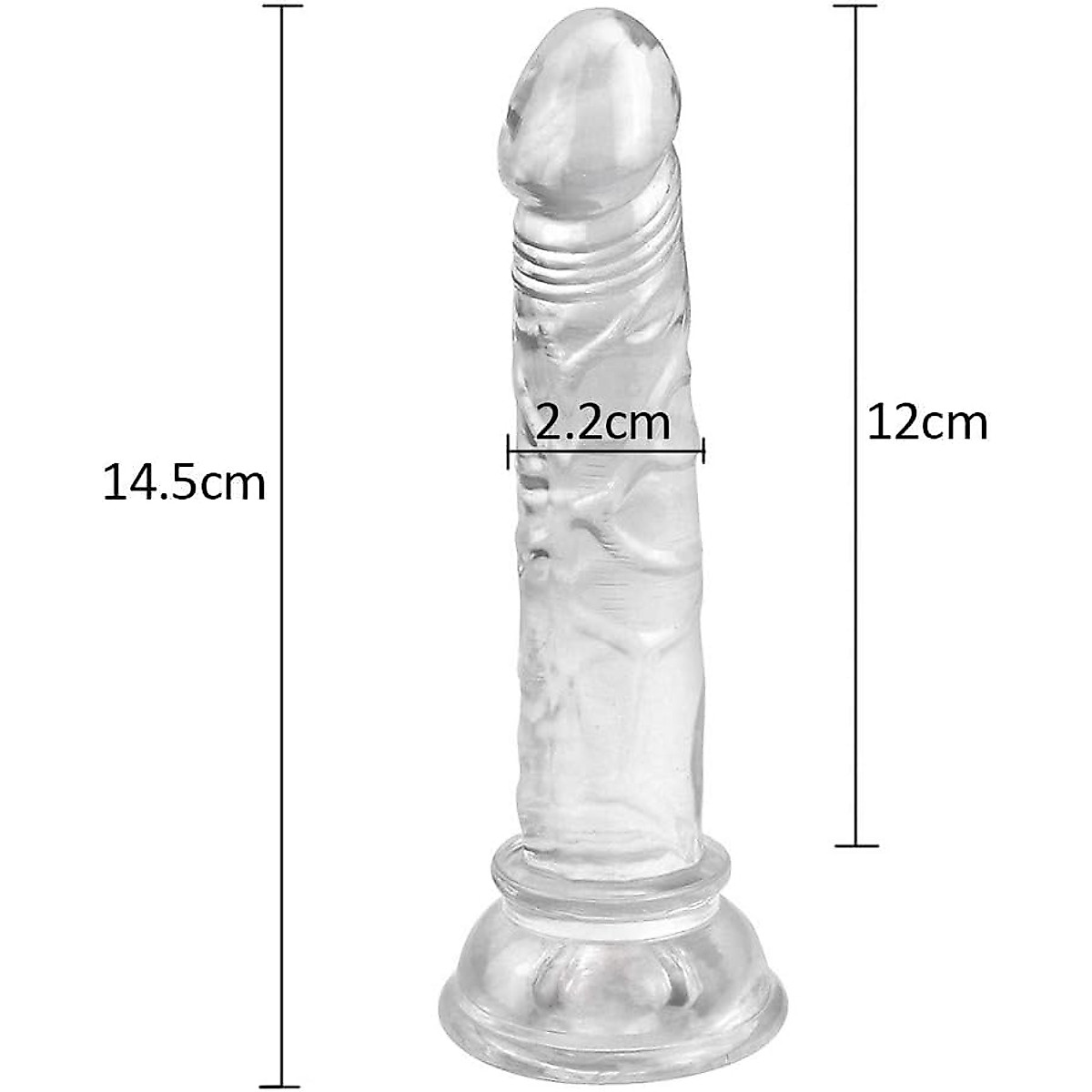 Realistic Dildo 5.7 inch, Clear Dildo with Strong Suction Cup for Hands-Free Play, Soft Material Adult Sex Toys for Beginner and Couple Portable z33