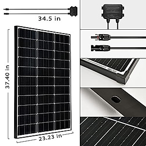 MEGSUN 100 Watt Monocrystalline Solar Panels are Designed to Provide 12 Volt, 22.8% High-Efficiency Power to Various Off-Grid Applications, Such as RV Boats, Batteries, Home Roofs, Campers, and More