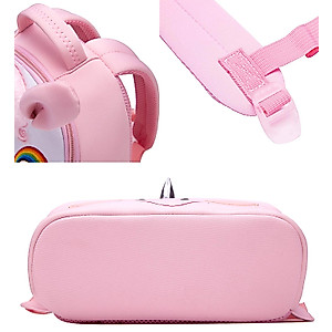 Suerico Baby Backpack Toddler Backpack Preschool Bookbag for Kids Girl Boy(Pink Unicorn)