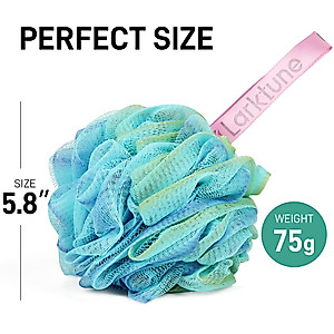 Shower Loofah Bath Sponge 75g - 4 Pack Large Soft Nylon Mesh Puff for Body Wash, Loofah Shower Exfoliating Scrubber Pouf for Women and Men, Full Cleanse, Beauty Bathing Accessories