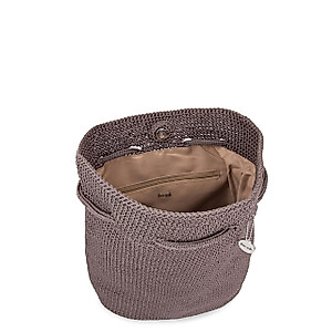 The Sak Large Dylan Backpack in Crochet, Adjustable Backstrap, Mushroom