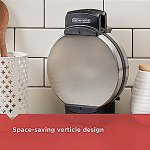 BLACK+DECKER Belgian Waffle Maker, Stainless Steel, WMB500