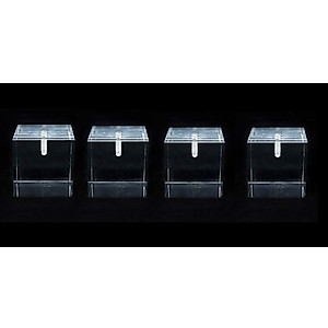 Osborne Cube Acrylic Furniture Foot (Set of Four), 3" H x 3" W, Acrylic Furniture Feet, Great for Contemporary and Modern Spaces, Perfect for Sofas, Chairs, Cabinets, Dressers and More