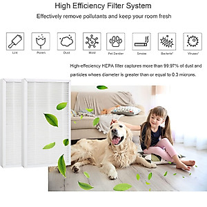 Drolma F1 Allergen Reduction Replacement Filter, Compatible with 3M Filtrete Device Models FAP-C01-F1 & FAP-T02-F1 Air Purifier, 2-Pack