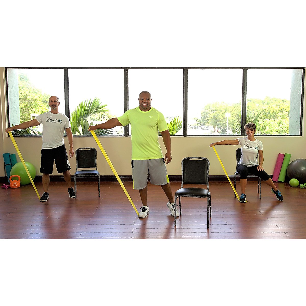 Exercise for Seniors DVD Program- 3 Senior exercise DVDs + Resistance Band. Demonstrated both as standing and chair exercise you choose what is best for you. Fun, easy to follow, go at your own pace.