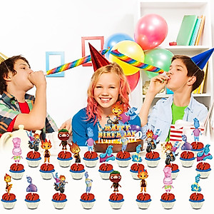 Elemental Birthday Party Supplies, 25pcs Elemental Party Decorations Cake Cupcake Toppers for Kids Girls and Boys Elemental Birthday Party Favors