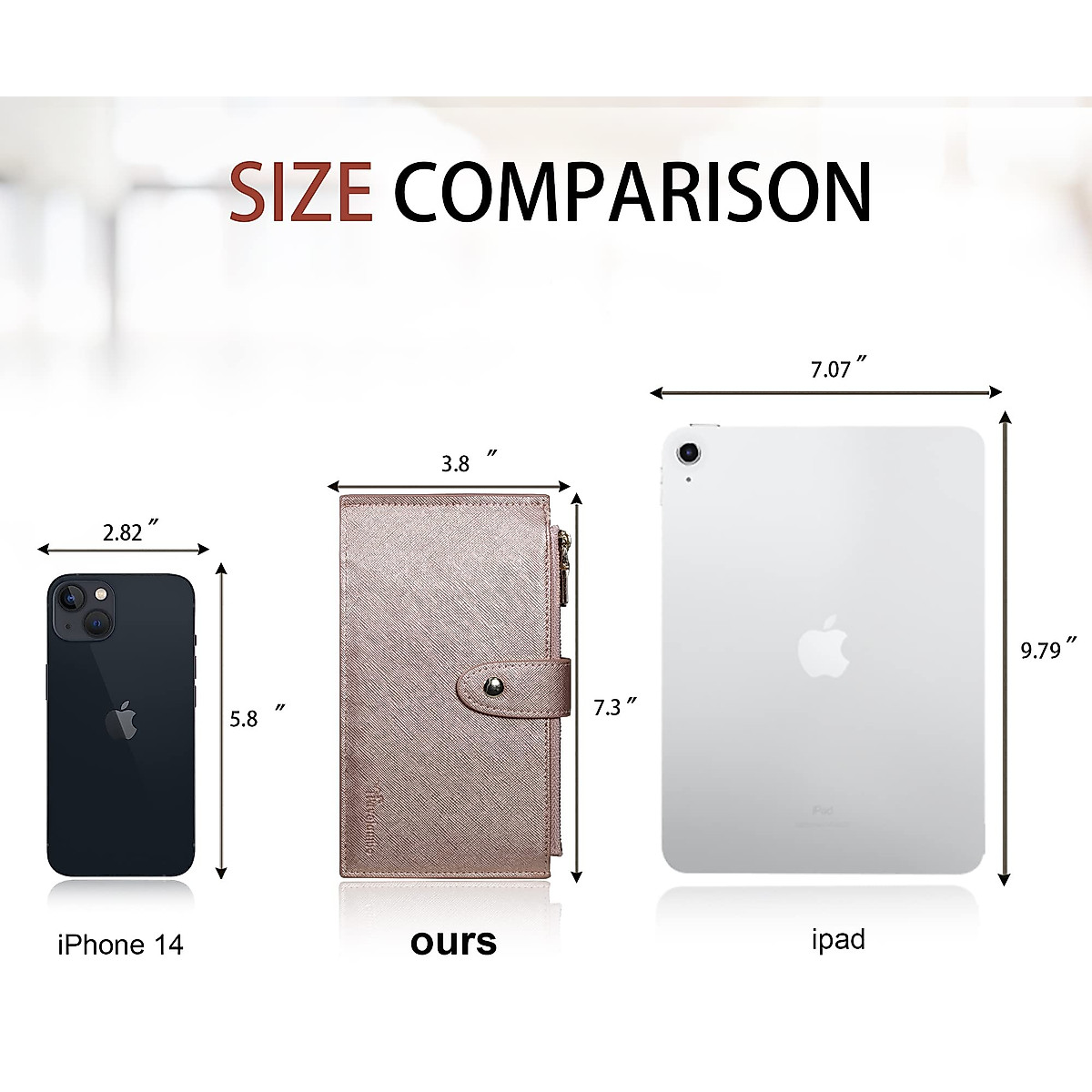 Travelambo Wallet Women RFID Blocking Bifold Multi Card Wallet Case with Zipper Pocket RFID Wallet Women